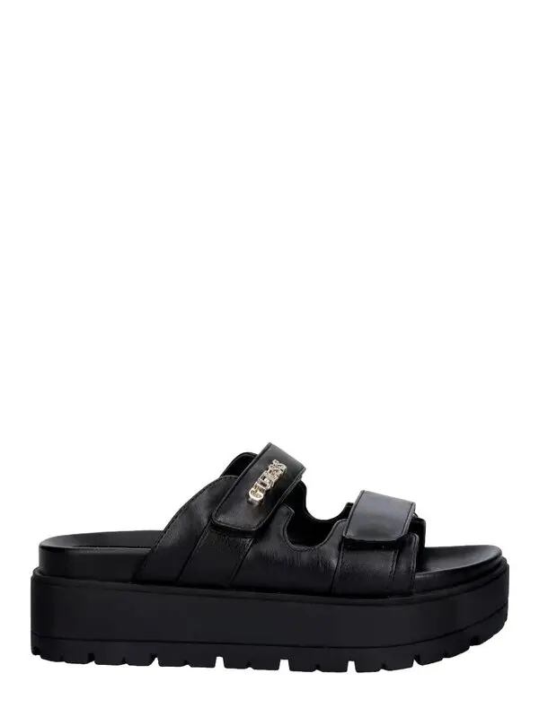 Guess Faxon Touch-strap Sandals - Black