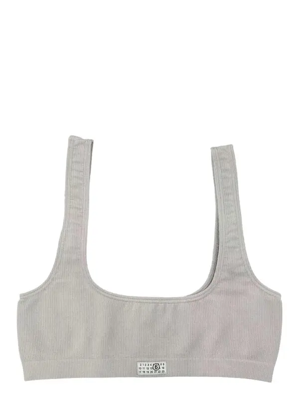 MAISON MARGIELA Numbers-motif Bralette - Grey