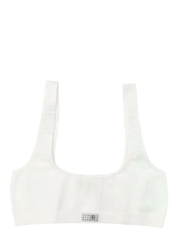 MAISON MARGIELA Numbers-motif Bralette - White