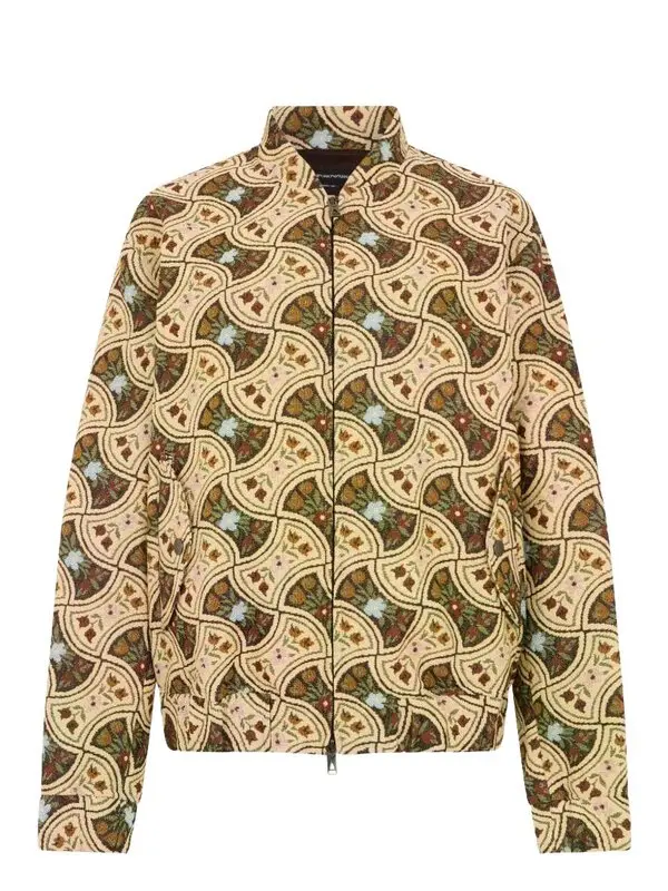 Emporio Armani Floral-pattern Jacket - Neutrals