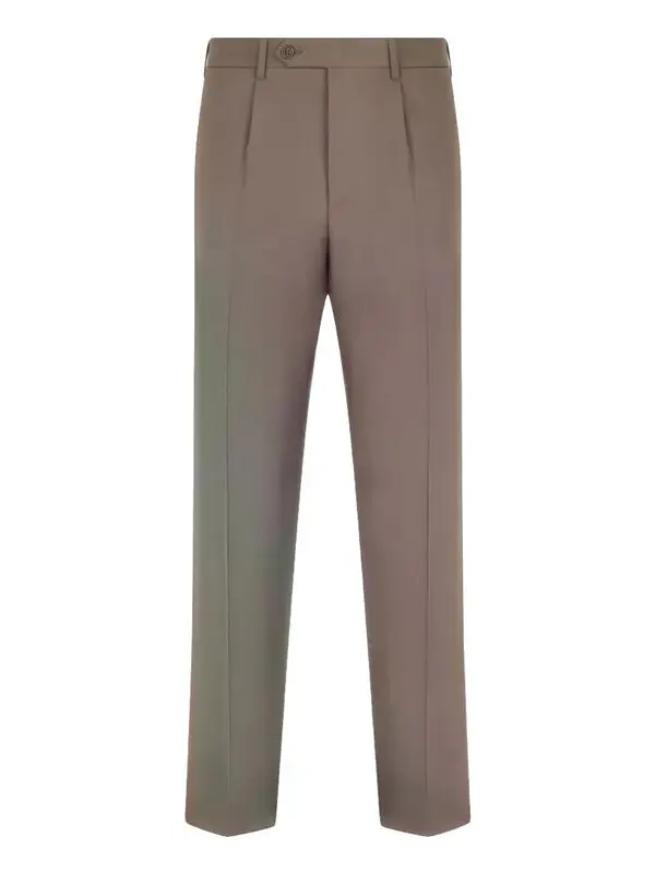 Canali Pressed-crease Trousers - Neutrals