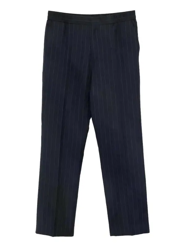 Paul Smith Pinstripe Trousers With Elasticated Waistband - Blue