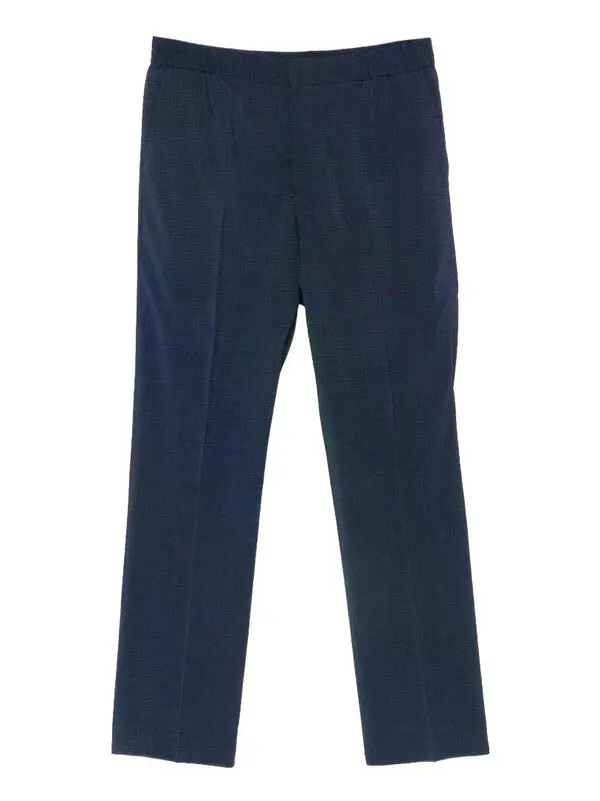 Paul Smith Checked Seersucker Trousers - Blue