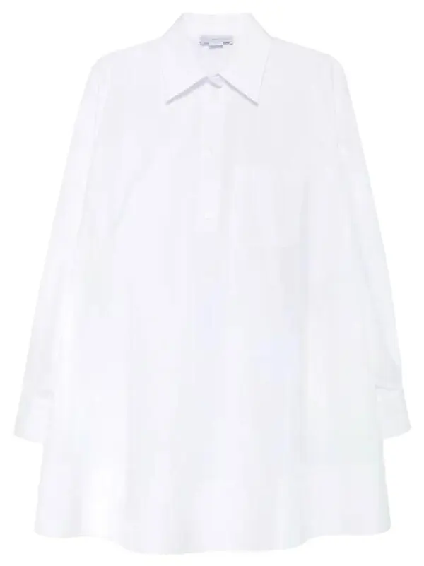 Stella McCartney Chest-pocket Shirt Mini Dress - White
