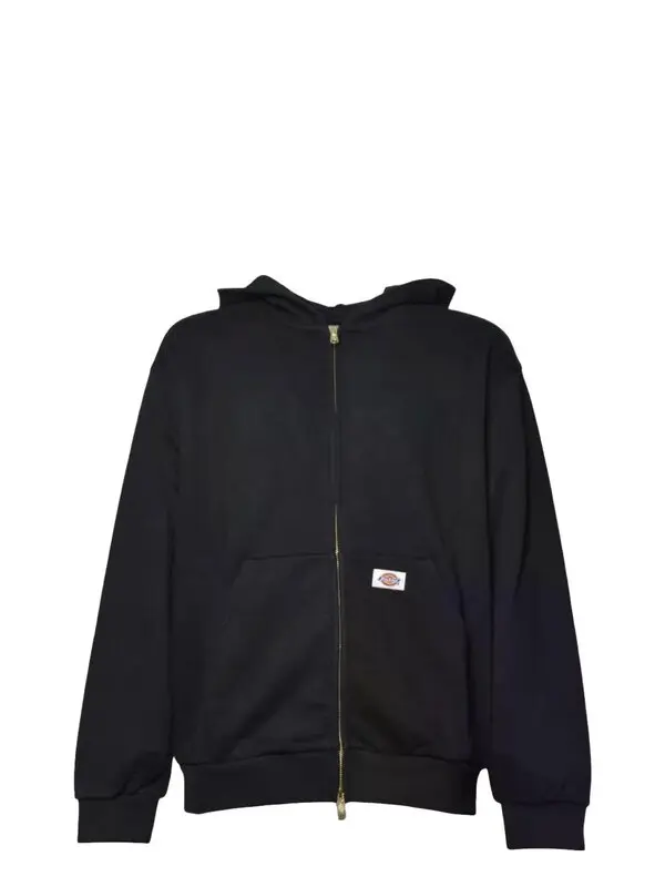Dickies Logo-patch Zip-up Hoodie - Black