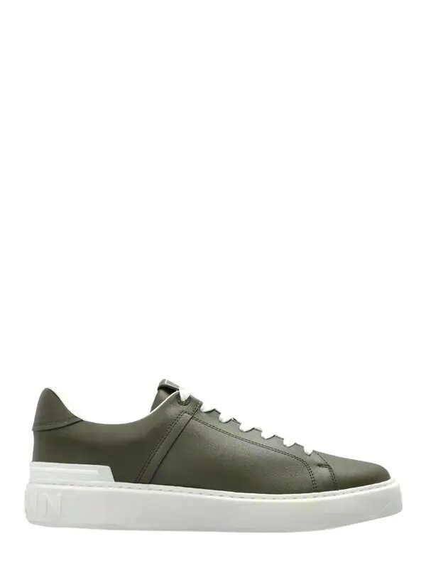 Balmain B-court Leather Sneakers - Green