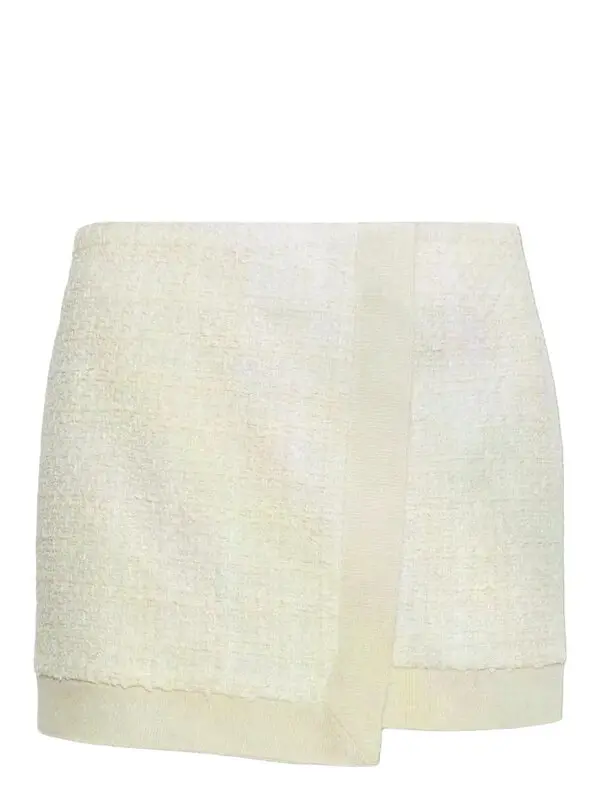 Balmain Tweed Wrap Mini Skirt - Neutrals
