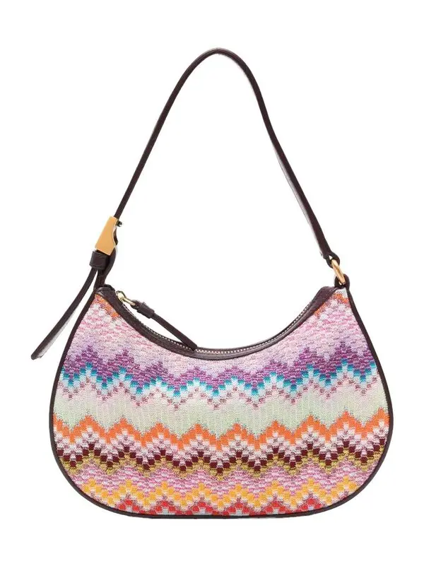 Missoni Mini Zigzag-knit Shoulder Bag - Purple