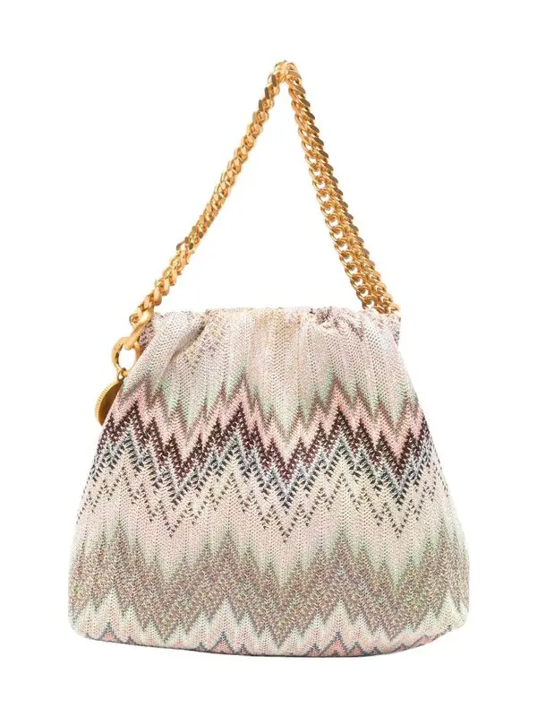 Missoni Zigzag Knit Mini Bag With Chain-link Strap - Neutrals