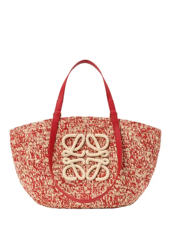 Loewe X Paula’s Ibiza Medium Eclipse Basket Bag - Red