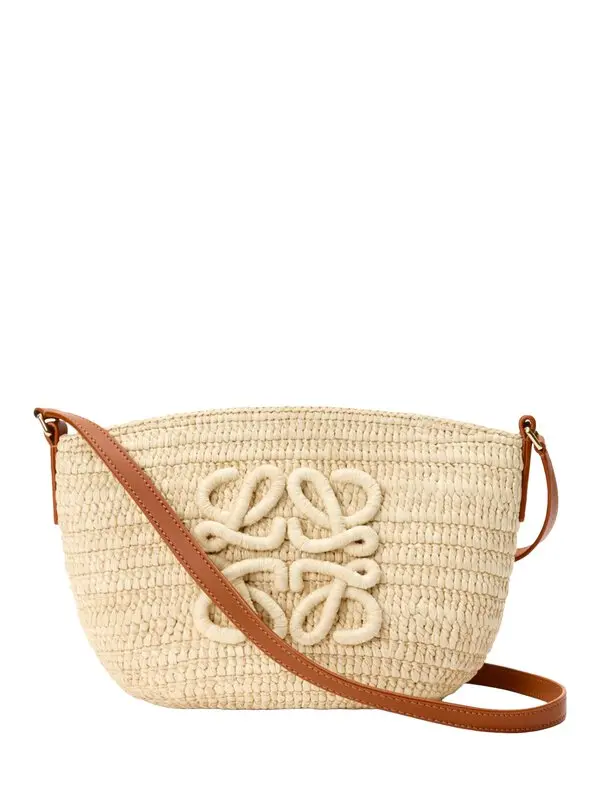 Loewe X Paula’s Ibiza Raffia Eclipse Pochette - Beige