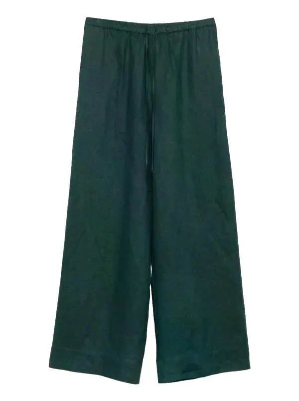 Liviana Conti Drawstring Wide Leg Pants - Green