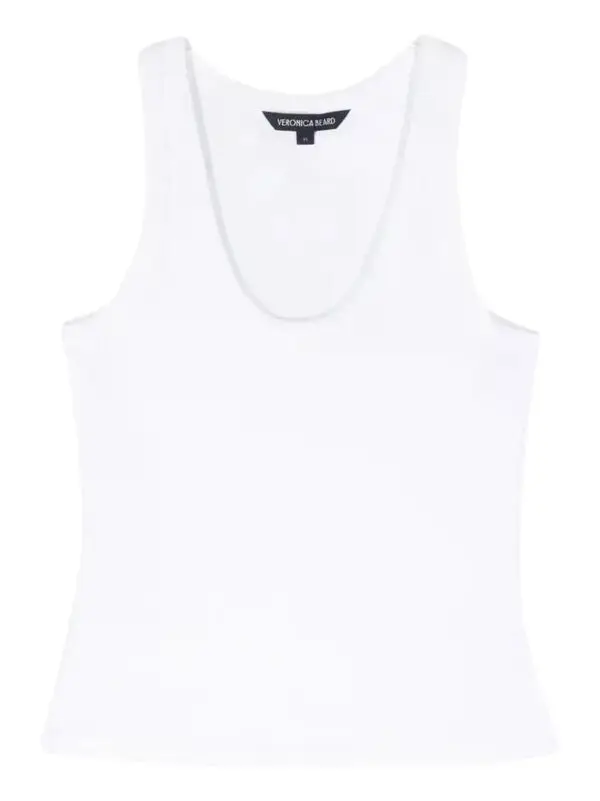 Veronica Beard Birke Ribbed-jersey Tank Top - White