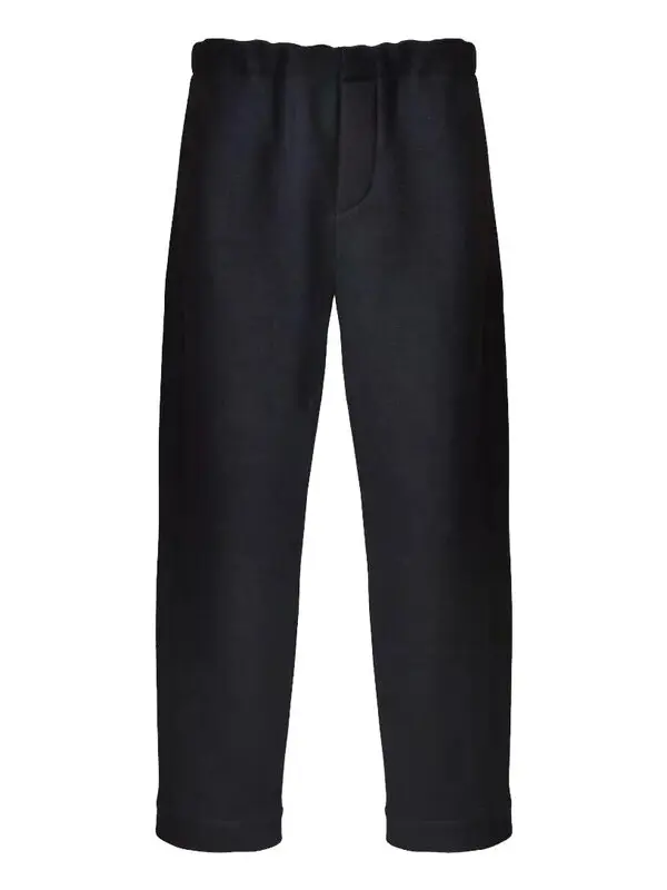 META CAMPANIA COLLECTIVE Drawstring-waist Wool Trousers - Black