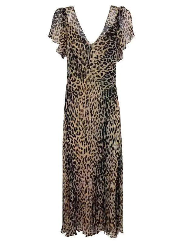 Rixo Nina Leopard-print Maxi Dress - Neutrals