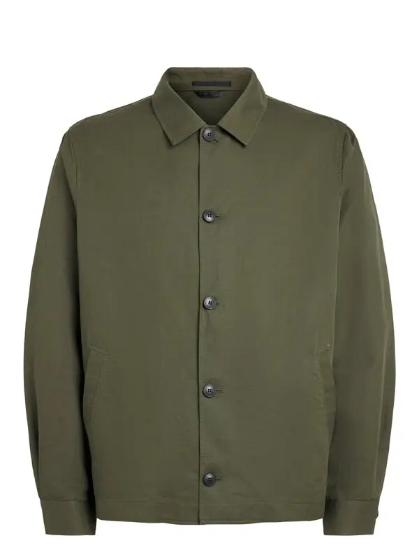 Sunspel Cotton-linen Field Jacket - Green