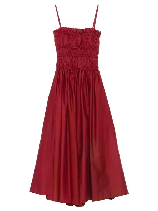 Liviana Conti Ruffled Midi Dress - Red