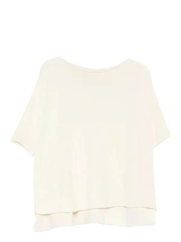 Liviana Conti Stepped-hem T-shirt - Neutrals