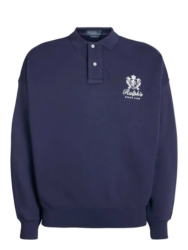 Polo Ralph Lauren Cotton-blend Beach Club Polo Sweater - Blue