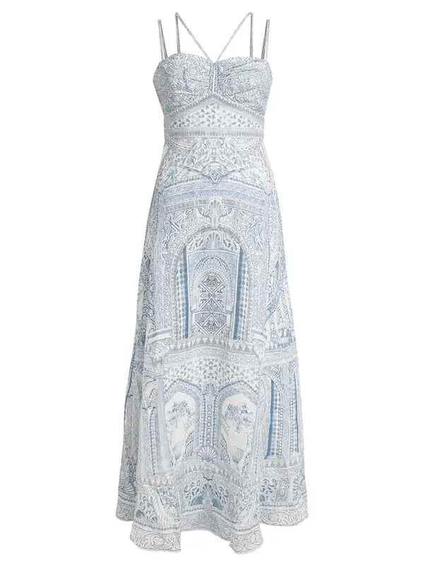 Camilla The Hum Of The Alhambra Midi Dress - Blue