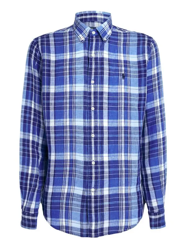 Polo Ralph Lauren Linen Check Shirt - Blue