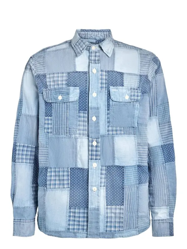Polo Ralph Lauren Patchwork Denim Shirt - Blue