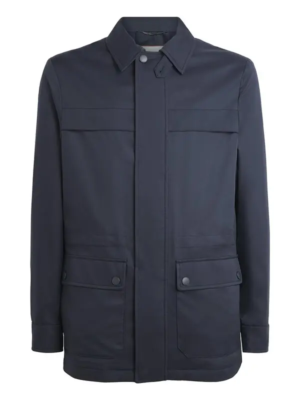 Canali Technical Maestrale Field Jacket - Navy