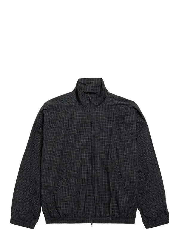 Balenciaga Cotton Tartan Track Jacket - Navy