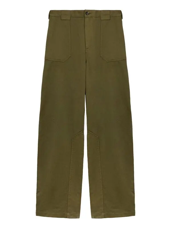 Loewe X Paula's Ibiza Cotton Straight Trousers - Green
