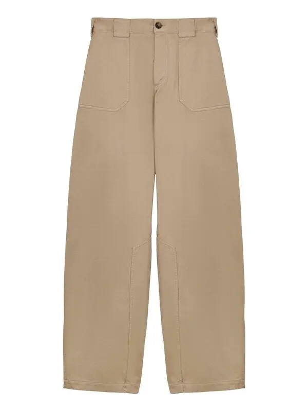Loewe X Paula's Ibiza Cotton Straight Trousers - Beige