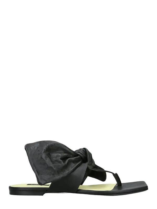 Givenchy Leather Boudoir Bow Sandals - Black