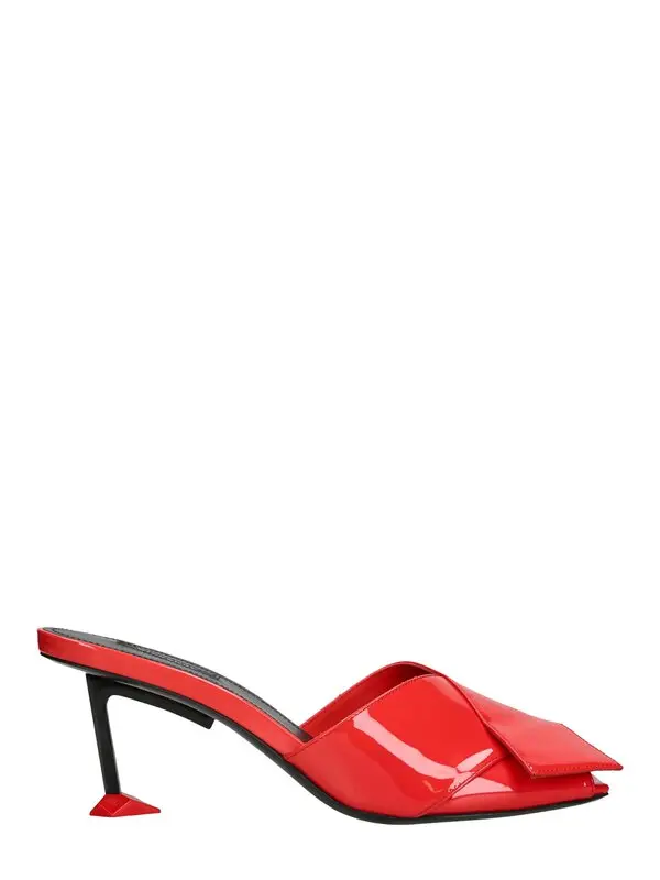 Givenchy Leather Boudoir Fold Mules - Red