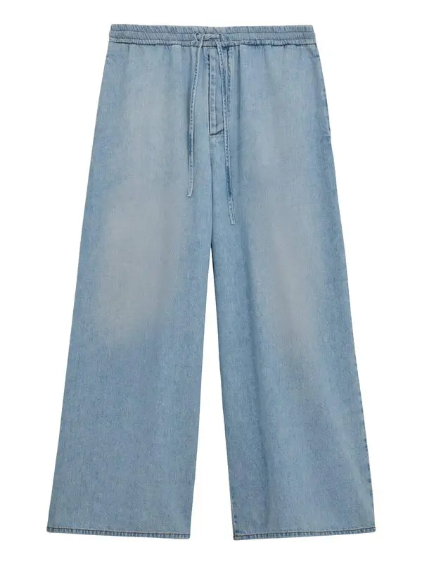 Loewe Drawstring Denim Trousers - Blue