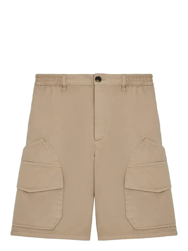 Loewe X Paula's Ibiza Cotton-satin Cargo Shorts - Beige