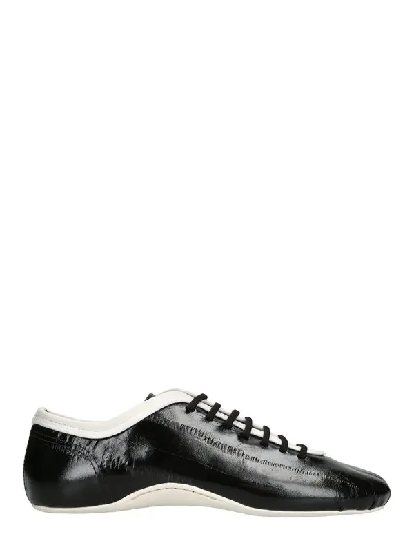 Dries Van Noten Leather Ballerina Sneakers - Black