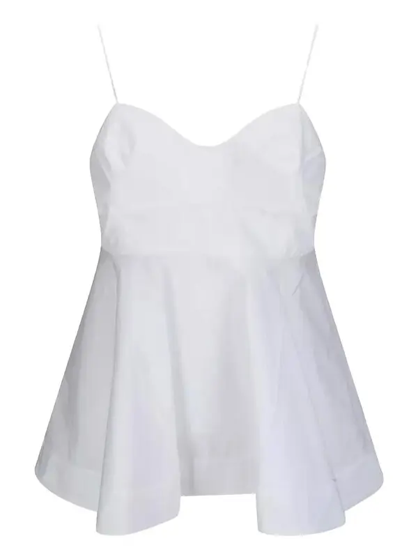 RÓHE Bustier Peplum Top - White