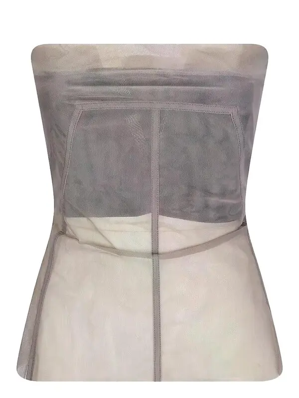 Rick Owens Mesh Strapless Bustier - Neutrals
