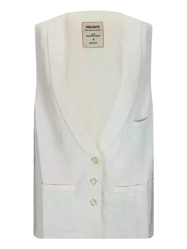UMA WANG Jill Shawl-lapel Waistcoat - White