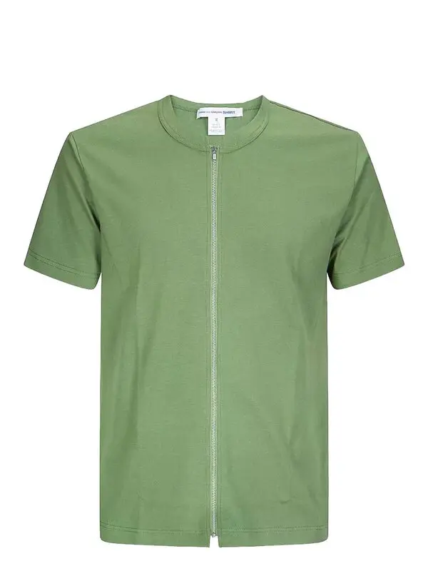 Comme Des Garçons Zip-up T-shirt - Green
