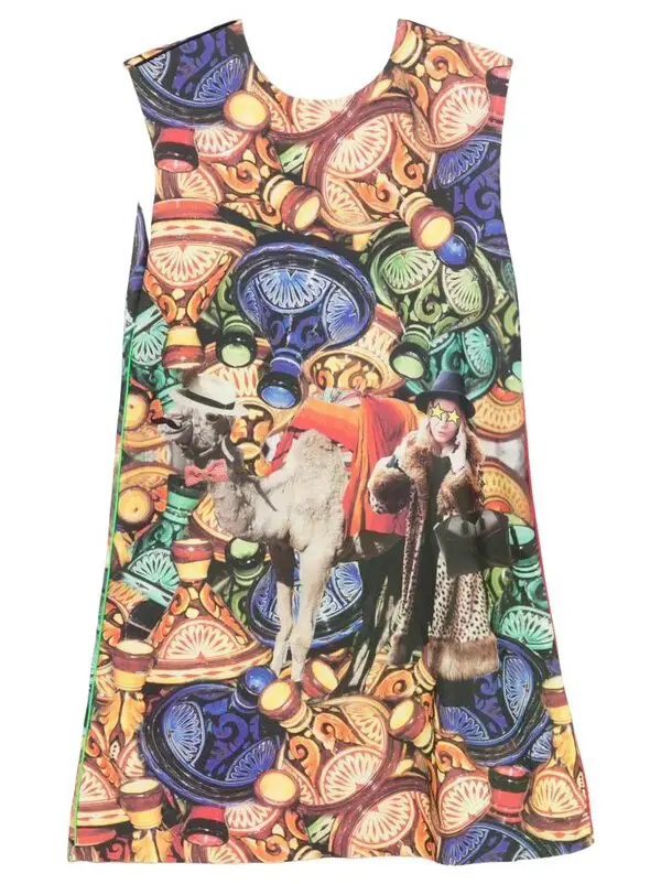 THE ARTISTYLIST Graphic-print A-line Dress - Orange