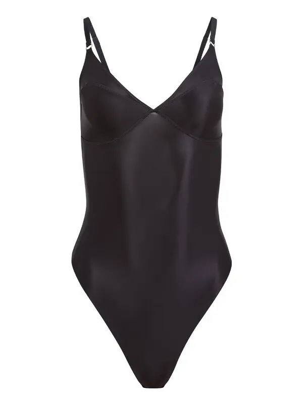 FLEUR DU MAL Le Gloss Wireless Bodysuit - Black