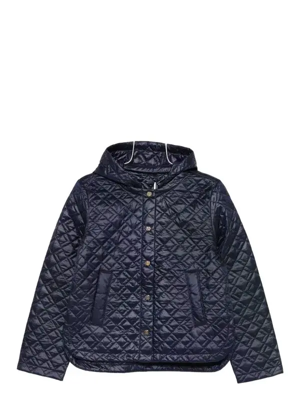 Marella Quilted Hooded Jacket - Blue