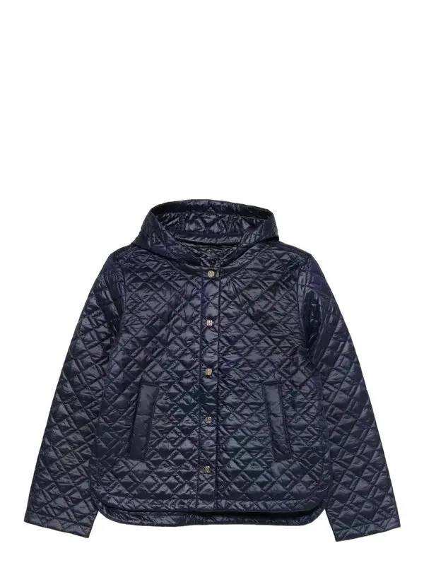 Marella Quilted Hooded Jacket - Blue