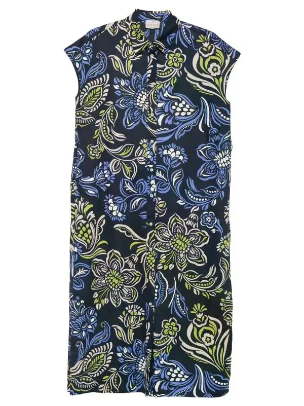 Marella Floral-print Midi Dress - Blue