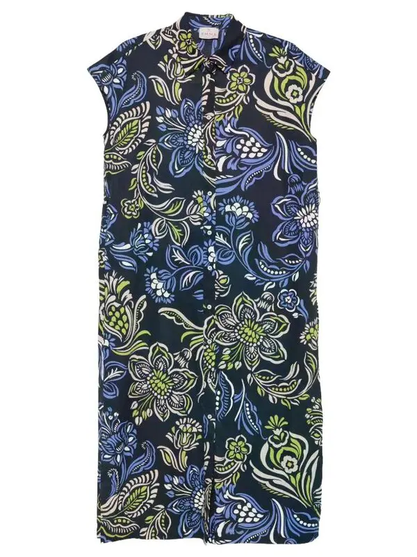 Marella Floral-print Midi Dress - Blue
