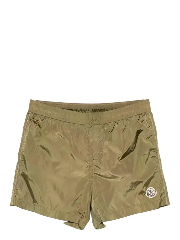 Moncler Logo-patch Swim Shorts - Green