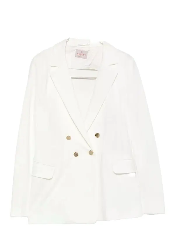 Marella Double-breasted Blazer - White