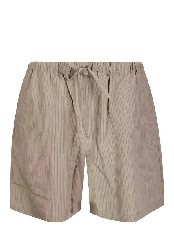 Maison Kitsuné Striped Elasticated Shorts - Neutrals