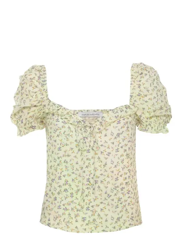 MAR DE MARGARITAS Letizia Floral-print Blouse - Yellow
