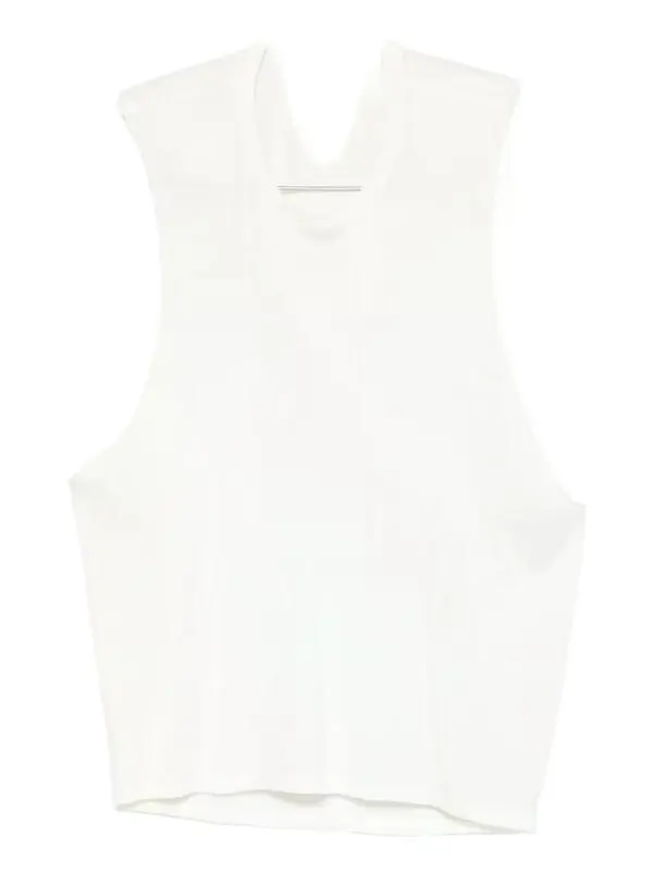 R13 Sleeveless Crew-neck Top - White